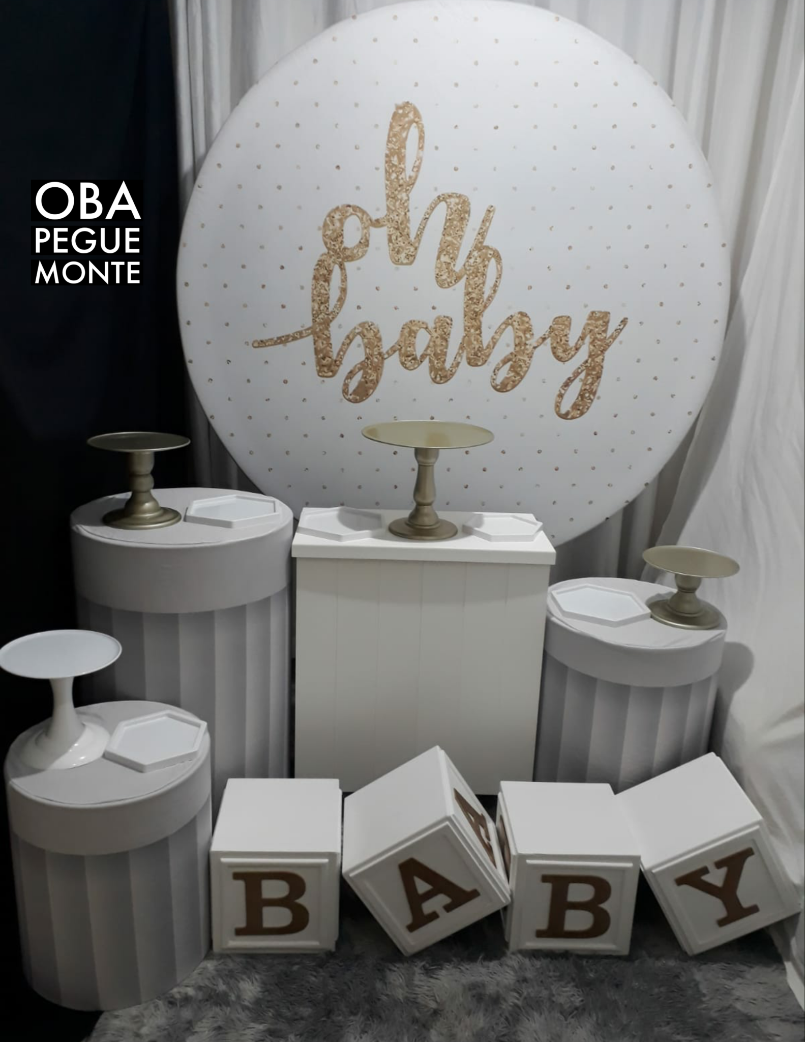 Kit Pegue e Monte Decoração Chá Revelação + Mesa