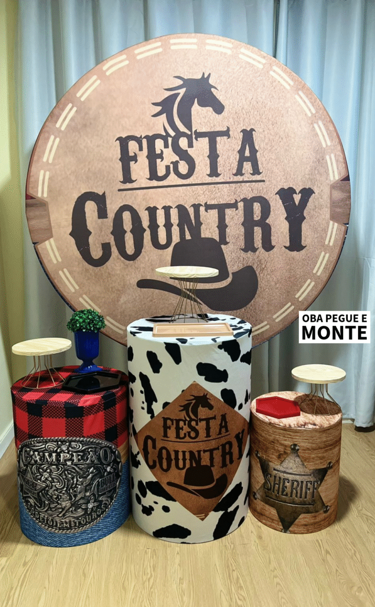 Kit Pegue e Monte festa country - OBA Pegue e Monte